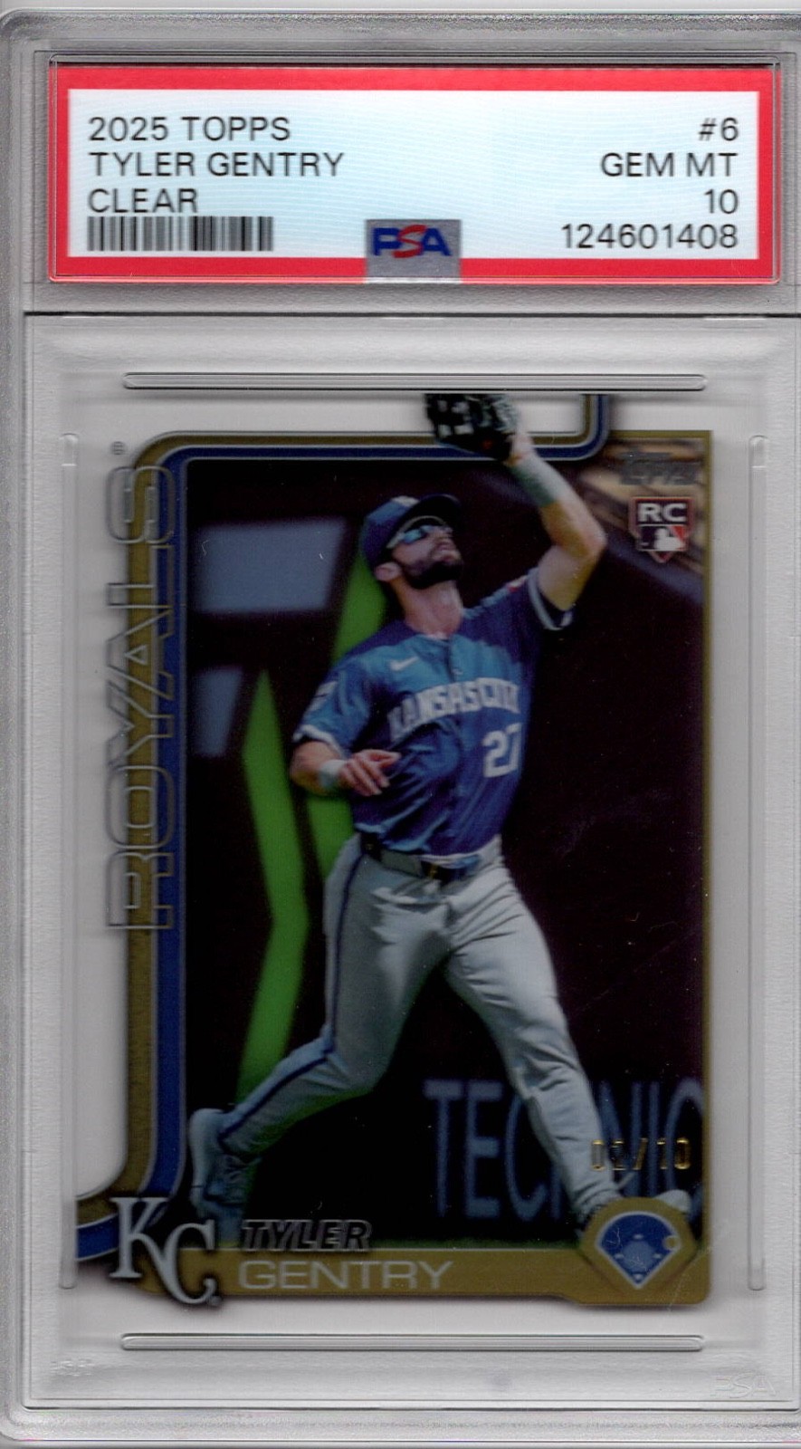 Tyler Gentry 2025 Topps Series 1 6 Clear Rookie RC #2/10 | eBay