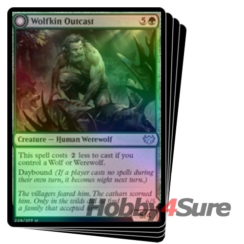 Foil Wolfkin Outcast X4 M/NM Magic: The Gathering MTG Innistrad ...