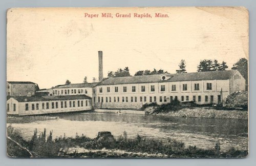 Paper Mill GRAND RAPIDS Minnesota~Antique Industrial Factory Postcard ...