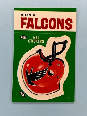 1986 Fleer Action Stickers Atlanta Falcons Team Logo Double Bubble back ...