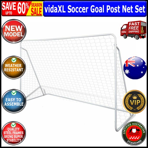 Soccer Goal Post Net Steel Frame Portable Outdoor Football Training Aid ...