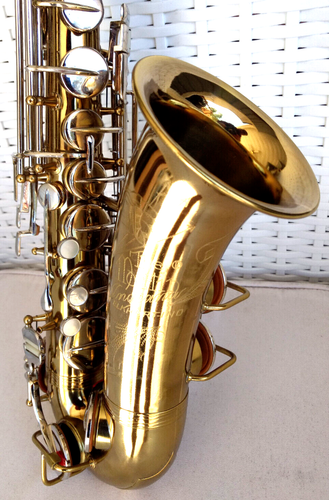 Vint. '62 MARTIN Indiana RMC Gold/Silver Alto Sax w/Gator Gig Bag ...