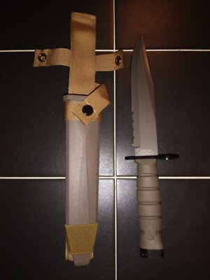 Ontario OKC3S Khaki Brown USMC Bayonet 8" Blade and Scabbard | eBay