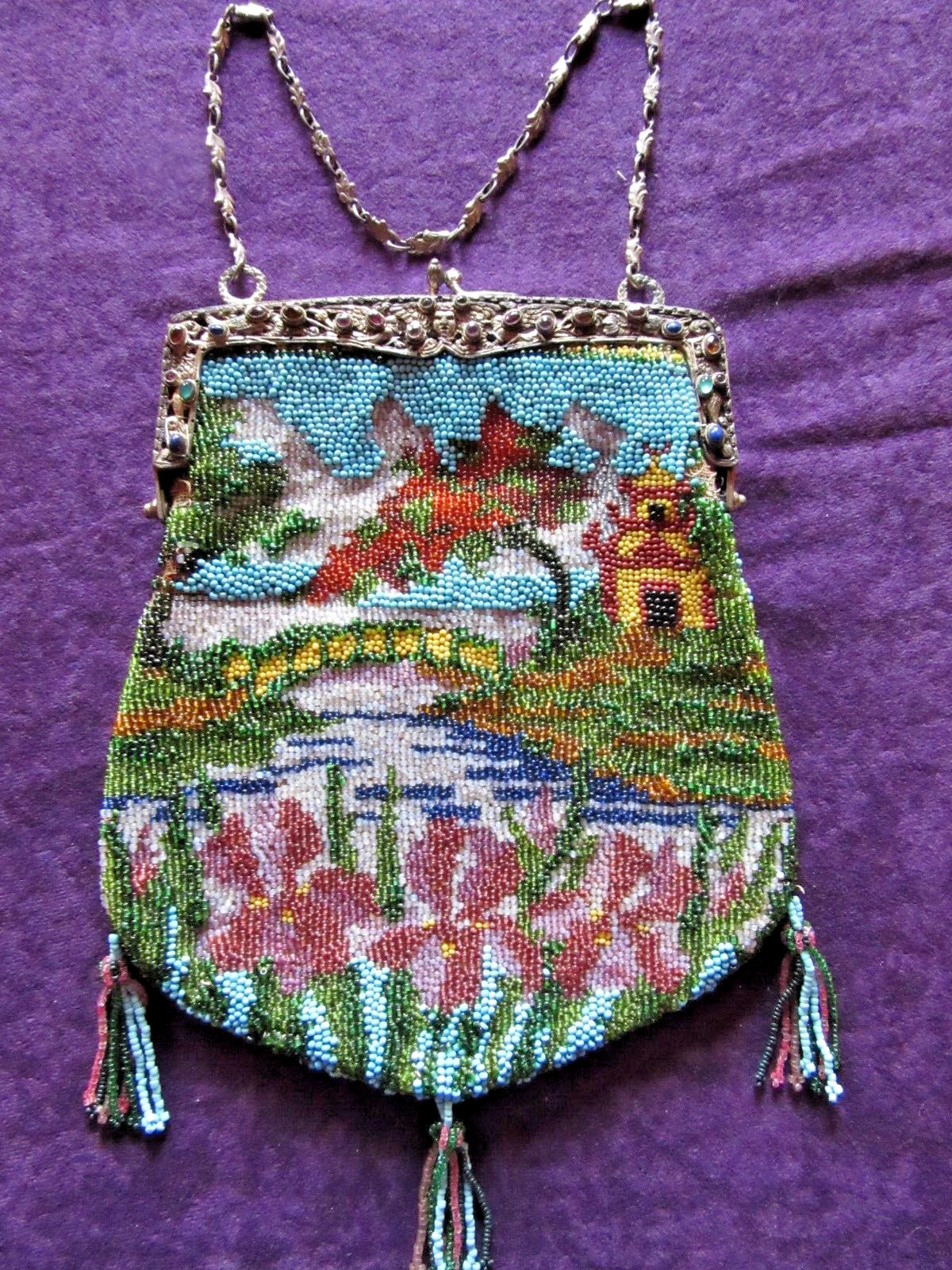 RARE, Antique Micro-Beaded Evening Bag, Jeweled Fram… - Gem
