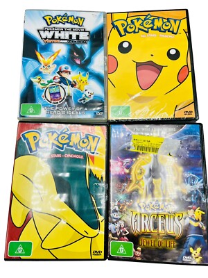 Lot of 4 Pokemon DVDs - Victini and Zekrom, All stars Pikachu Cyndaquil ...