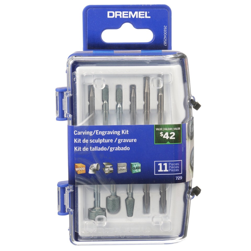Dremel 11-Piece CARVING ENGRAVING KIT for POWER ROTARY TOOLS Grinding ...