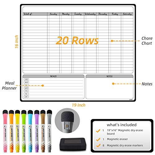 Magnetic Dry Erase Chore Chart for Multiple Kids and Adults:Large ...