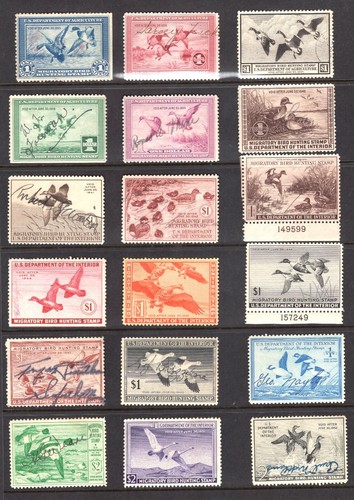 RW1-42 1934 TO 1975 FEDERAL DUCK STAMPS-USED-CAT. $1,215.50 | eBay