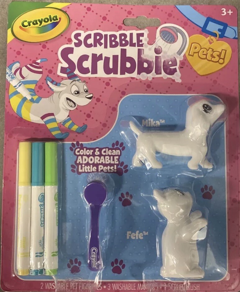Crayola Scribble Scrubbie Dog (Mika) / Cat (Fefe) Set - New FREE ...