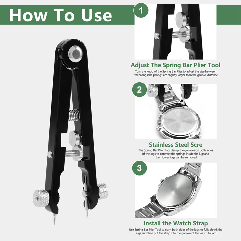 3X(Watch Spring Bar Plier Tool Set, Watchband Pliers, Spring Bar ...