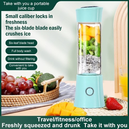 480Ml Portable USB Charging Fruit Shake Cup Home Juicer Multi ...