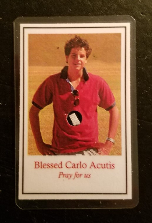 Blessed CARLO ACUTIS Relic Prayer Card | Grelly USA