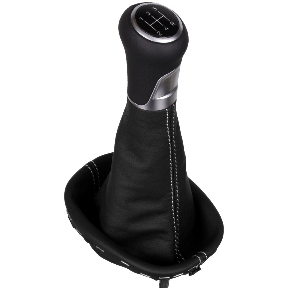 ICT gear shift knob boot for Dacia Renault Duster 5-g leather stitch ...