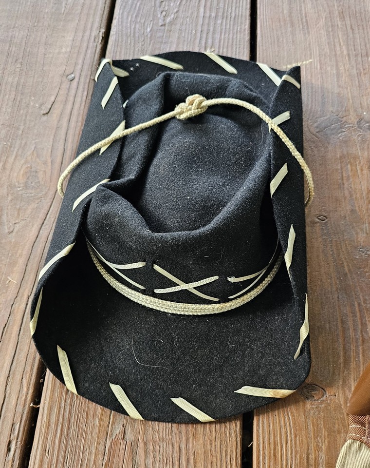 VTG Davy Crockett Fringed Jacket Vest Wool Hat 1950s Pony Boy ...