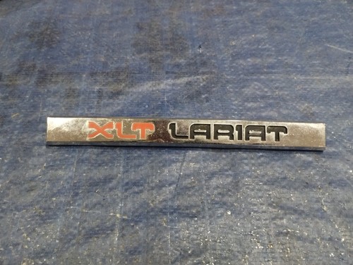 Ford OEM 1987-1991 XLT Lariat Chrome Fender Emblem Badge Logo E7TB ...