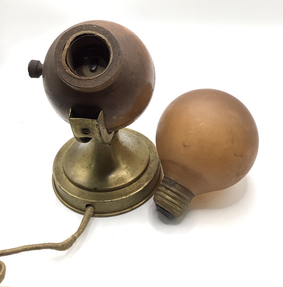 Vintage Electric Gacor Handi Desk Lamp Light Adjustable Wood Metal ...