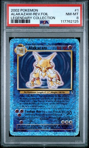 2002 POKEMON LEGEND COLL #1 ALAKAZAM-REVERSE FOIL PSA 8 | eBay