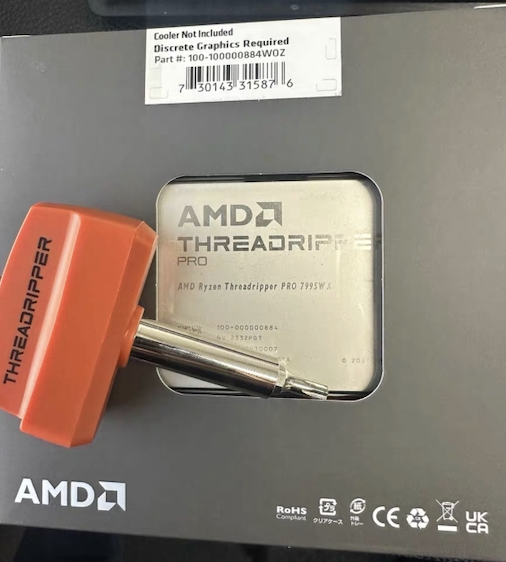 AMD Ryzen Threadripper PRO 7995WX CPU 96 Cores 192 Threads Processors ...