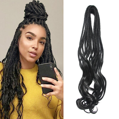 24" Long Wavy Double Ended Dreadslocks Princess Dreads Curly DE Dreads ...