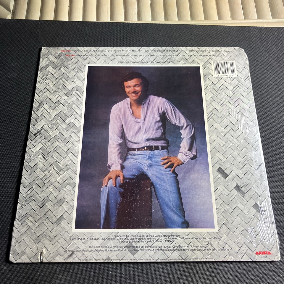 David Gates “Take Me Now” Arista AL-9563 SEALED Notch “Bread” Lead ...