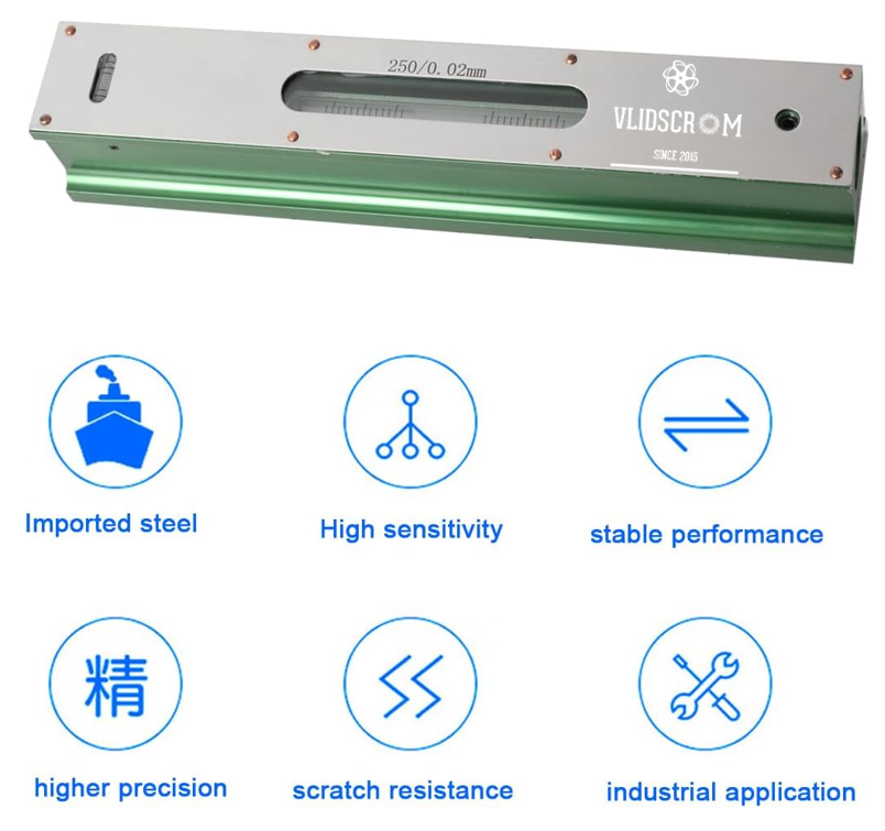 250mm High Precision Digital Spirit Level 0.02mm Accuracy Engineers ...