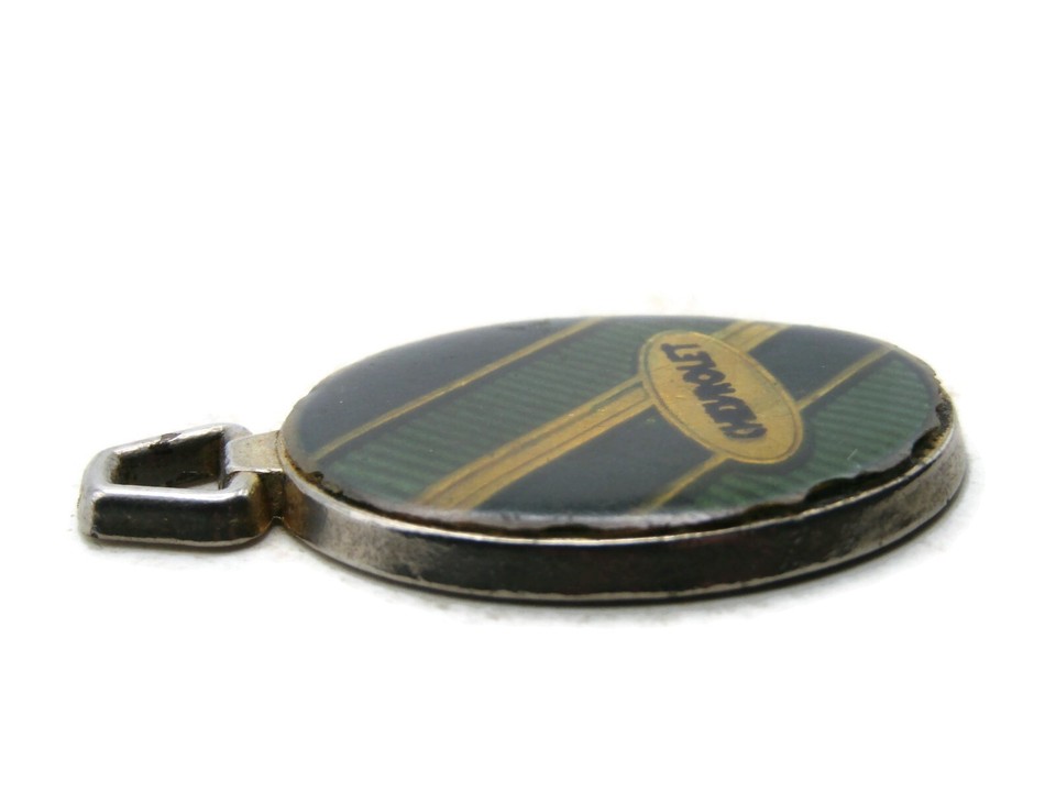 Vintage Chevrolet Keychain Green Stripe & Gold Tone | eBay