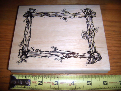 NEW DJ-INKERS LOG FRAME LARGE WOOD STAMP | eBay