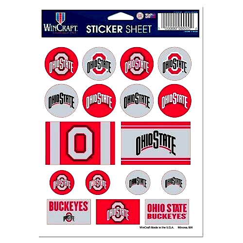 Ohio State Buckeyes Vinyl Die-Cut Sticker Set / Decal Sheet *Free ...