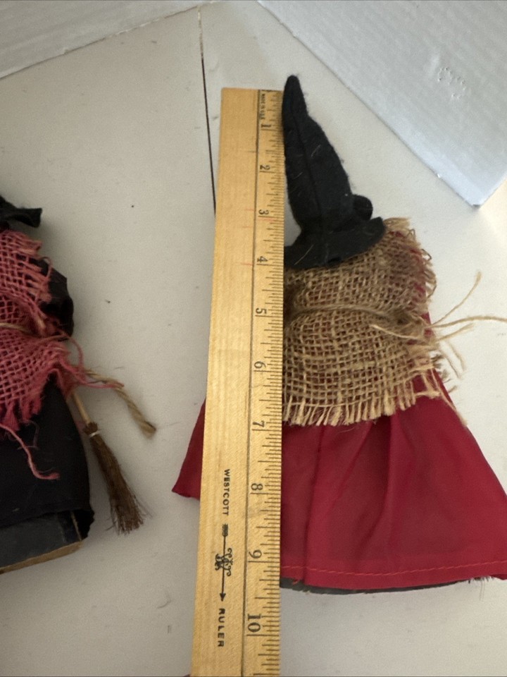 Vintage Halloween Witch Resin Face 9" Cone Bottom decorations table ...