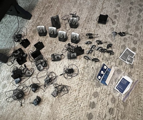 Lot Of Used Plantronics Headsets And Lifters | eBay