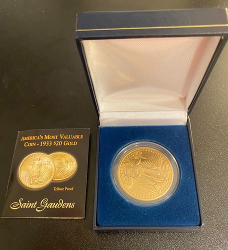 1933 Saint-Gaudens $20 Gold Coin COPY 24k Clad Tribute Proof w/ Box | eBay