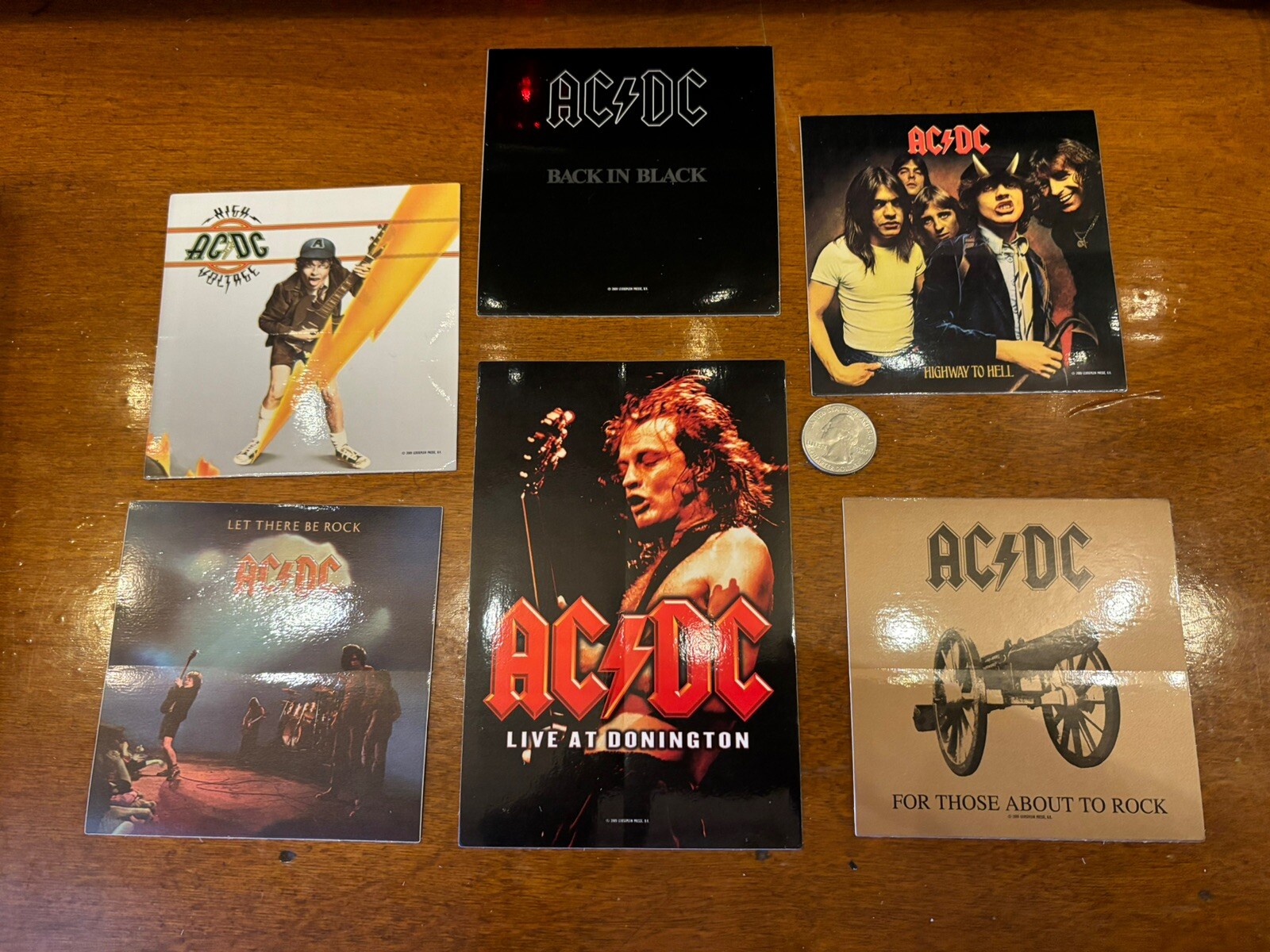 AC/DC Back in Black Stickers 2009-( Lot of 6) original RARE + Free flag ...