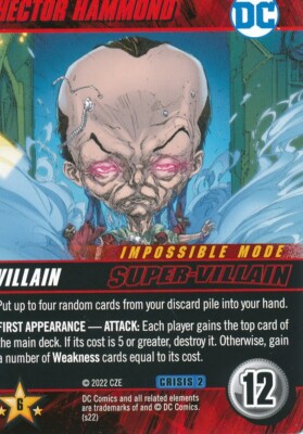 HECTOR HAMMOND DC Comics Deck Building Game card CRISIS 2 | eBay