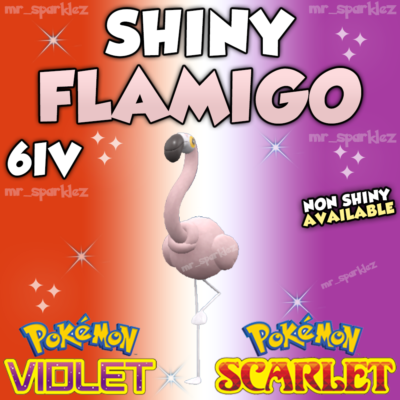 SHINY FLAMIGO 6IV Pokemon Scarlet & Violet | eBay