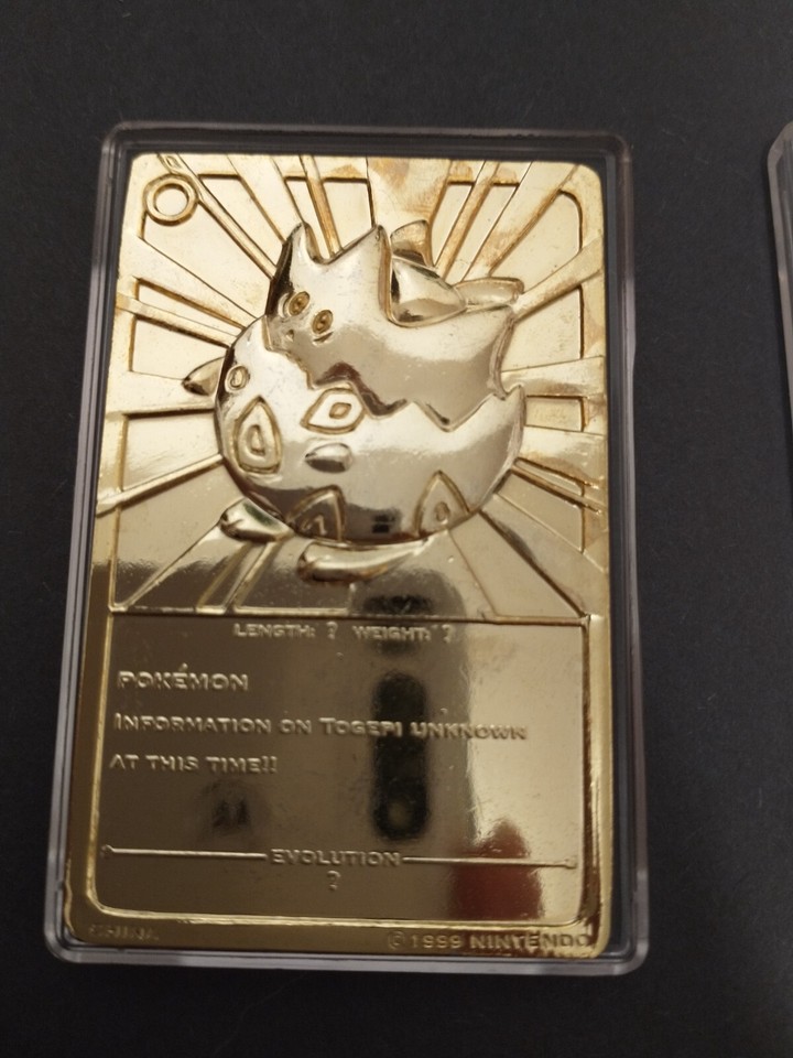 Pokemon Special Edition 23 karat Gold-Plated Trading Card- Togepi | eBay