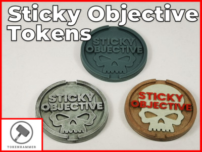 Sticky Objective Tokens (Set of 3) - Skull Design - 3D Printed Resin ...