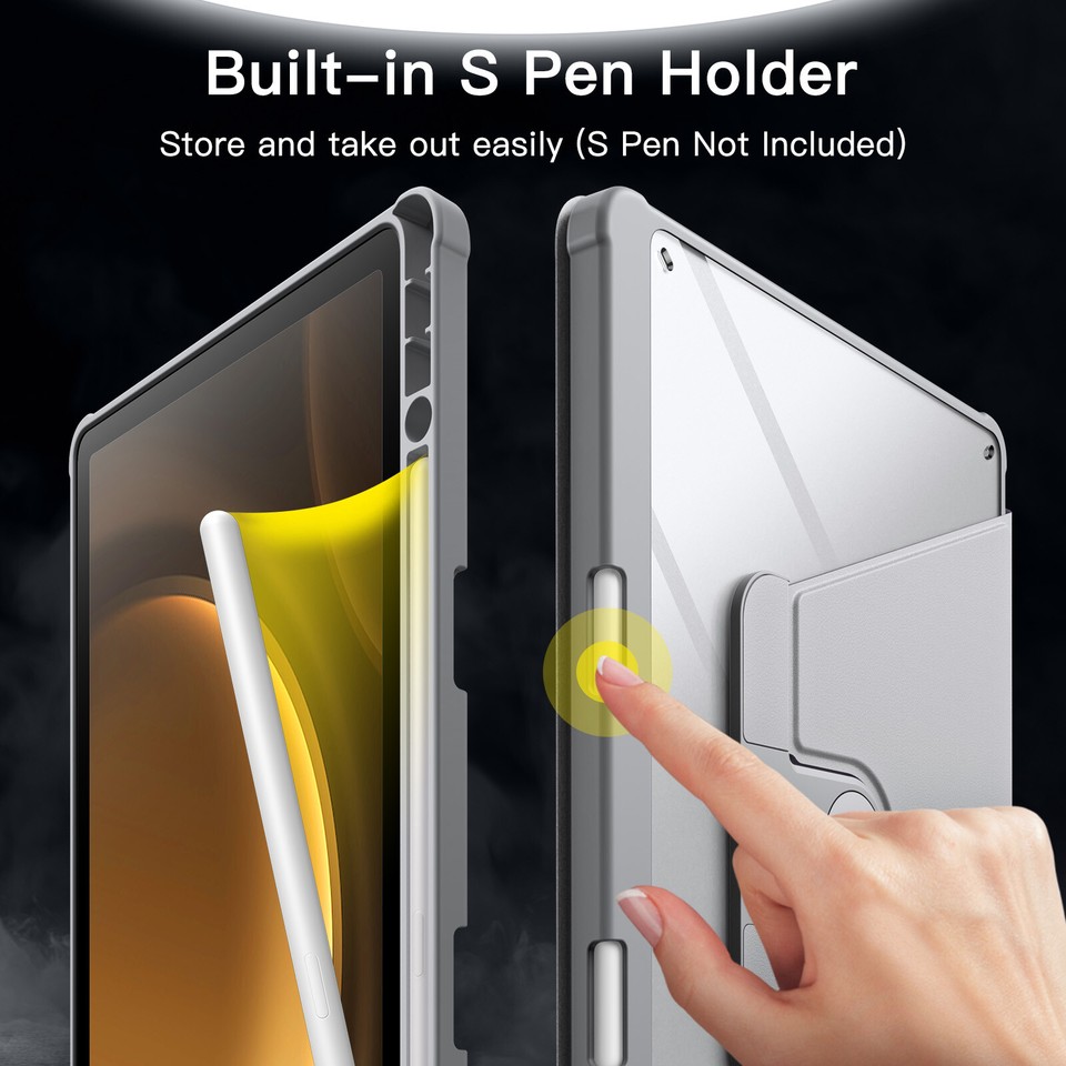 JETech Rotating Case for Samsung Galaxy Tab S10 Lite / S10 FE / S9 FE ...