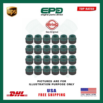 VALVE STEM SEALS SET 24-PCS BMW 2.0 M50 M51 M52 M54 PETROL ELRING 403. ...