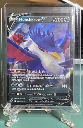 Pokémon TCG Honchkrow V Sword & Shield: Brilliant Stars 088/172 Holo ...