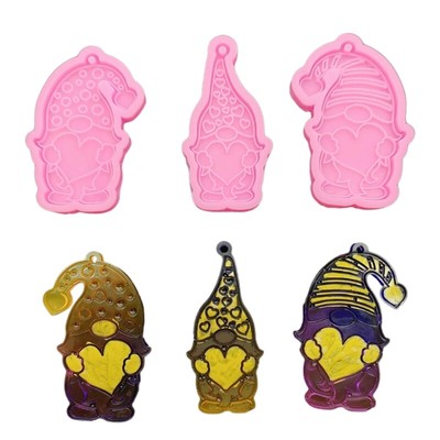 3PCS Silicone Candy Mold Set Silicone DIY Craft Molds Gnome Shaped DIY ...