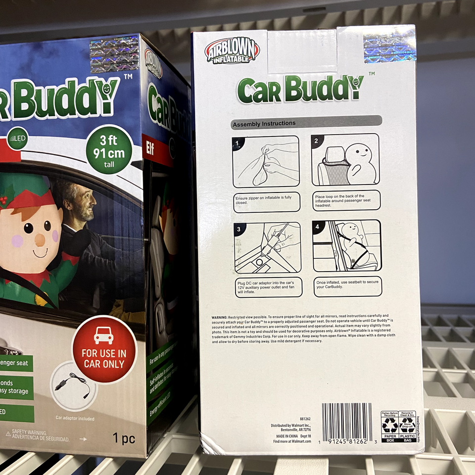 2x Elf Car Buddy Airblown Inflatable 3 ft tall | eBay