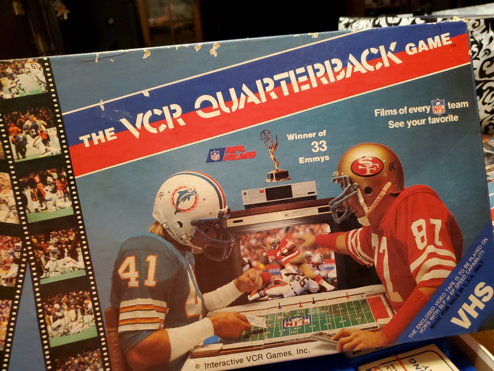 Vintage The Quarterback Game NFL VCR Board Game 1986 not sure 100% ...