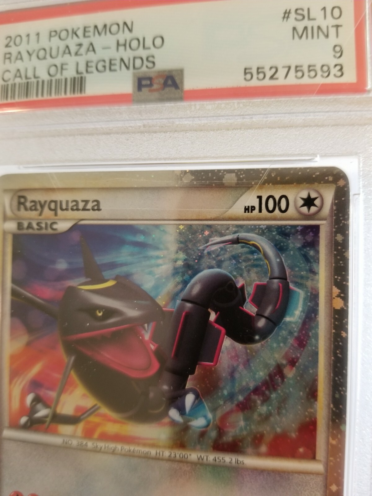 PSA 9 RAYQUAZA SL10 Shiny Secret Rare HGSS Call of Legends Pokémon Card ...