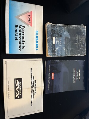 1992 Subaru SVX Owners Manual/Maintenance Booklet/SVX LOGO CASE | eBay