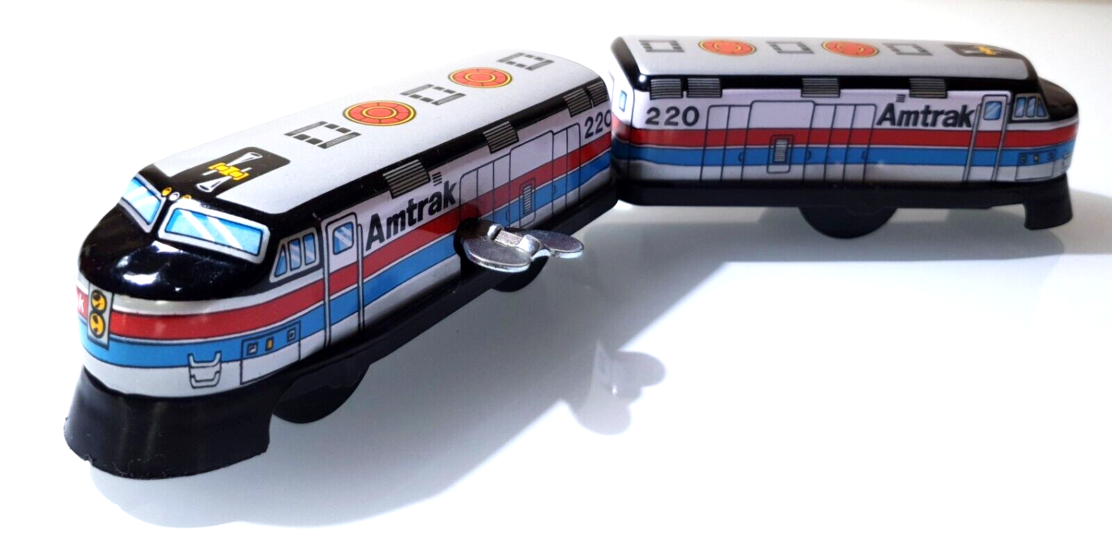 Vintage ~ AMTRACK TRAIN ~ Windup Tin Toy & Plastic Old Sanko 70´s ...