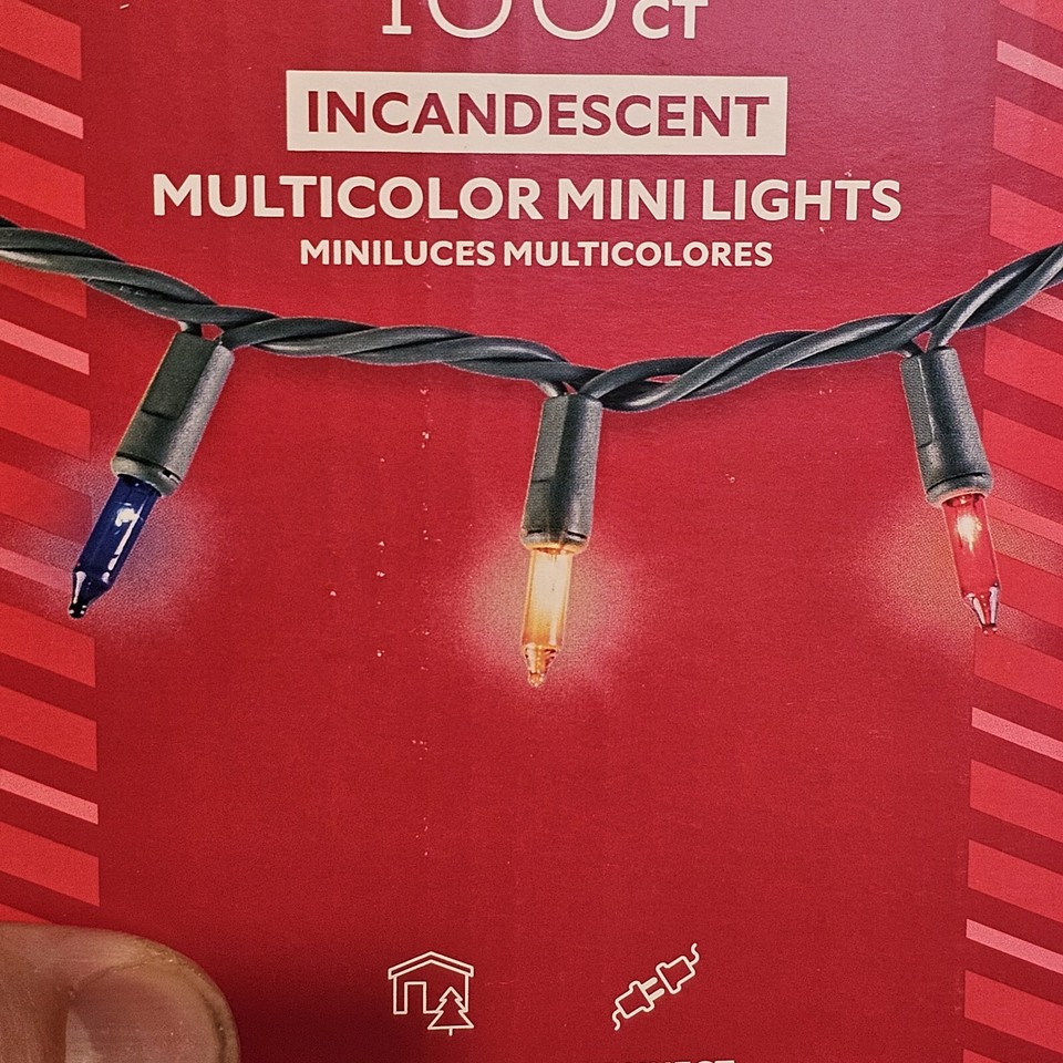 100 Count Multicolor Mini Lights I/O LOT OF TEN Christmas Holiday ...
