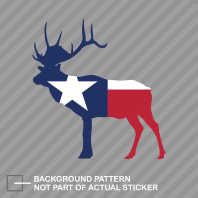 Texas Deer Shaped Flag Sticker Decal Vinyl TX stag hunting archery ...