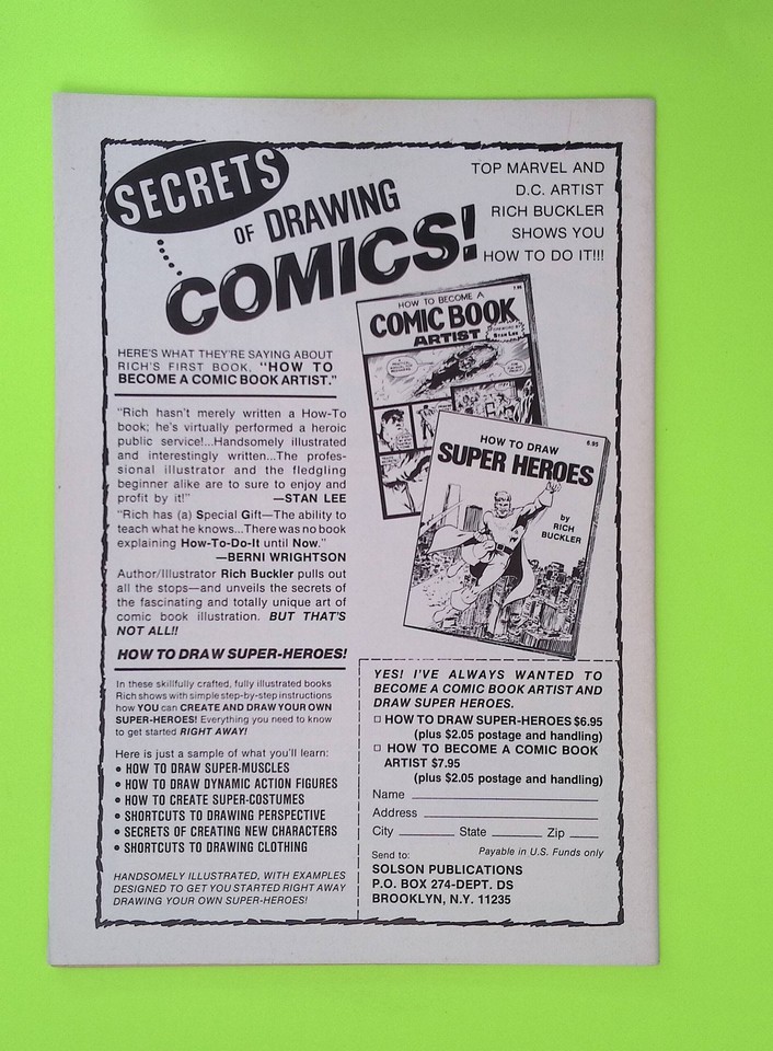 Secrets of Drawing Comics #1 Solson Publications 7.0 Comic Book P50-211 ...