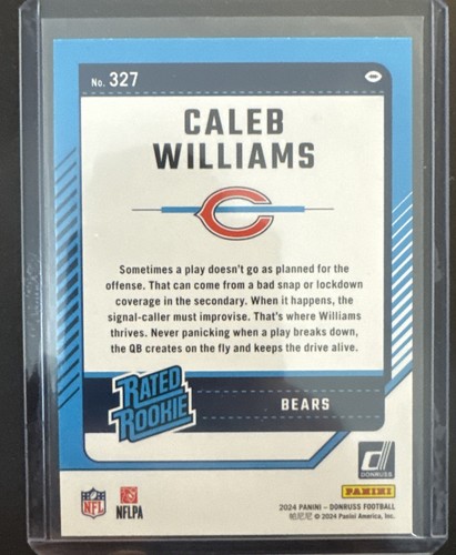 Caleb Williams 2024 Panini Donruss - Rated Rookie Green Press Proof ...