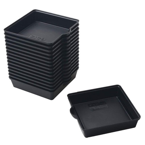 BangQiao 16 Pack 3.20 Inch Plastic Square Plant Pot Saucer Tray for ...